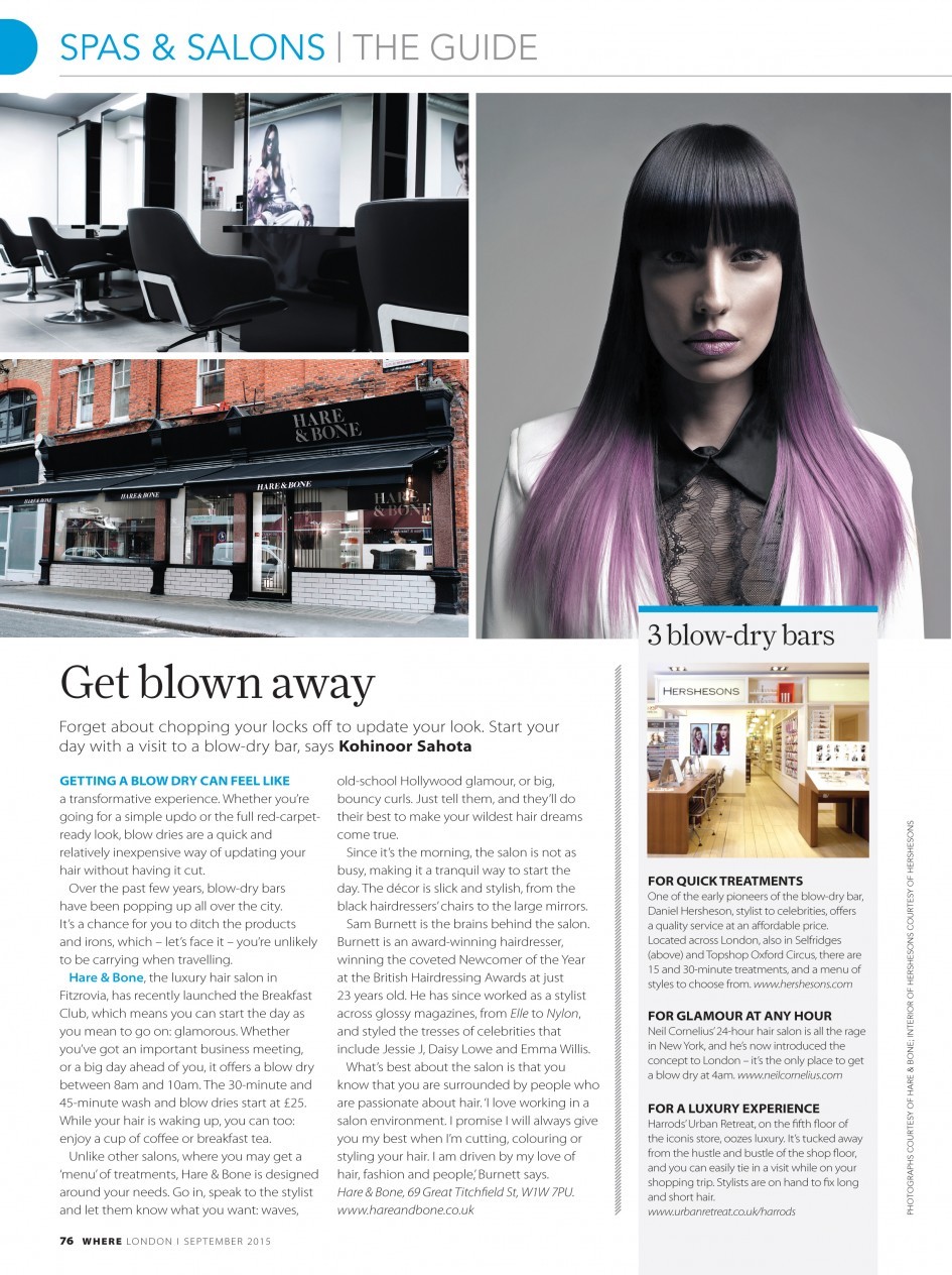 WHERE LONDON NAME HARE & BONE BEST SALON GUIDE | Hare & Bone